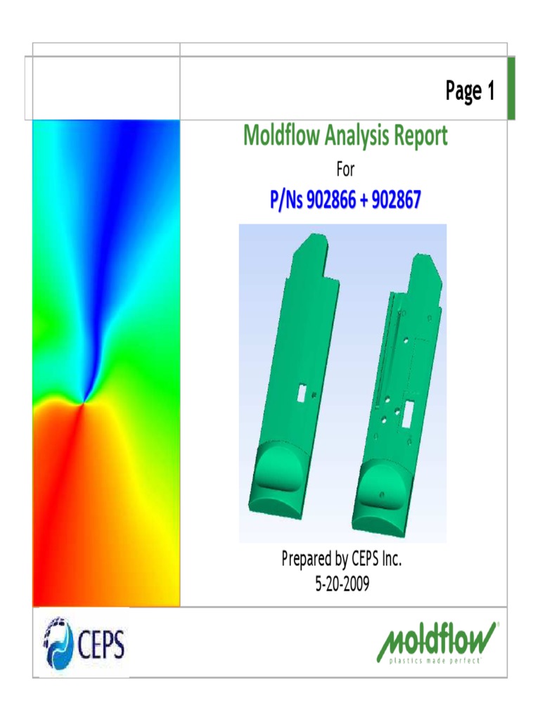 Moldflow Analysis for P/Ns 902866 & 902867 | PDF | Casting ...