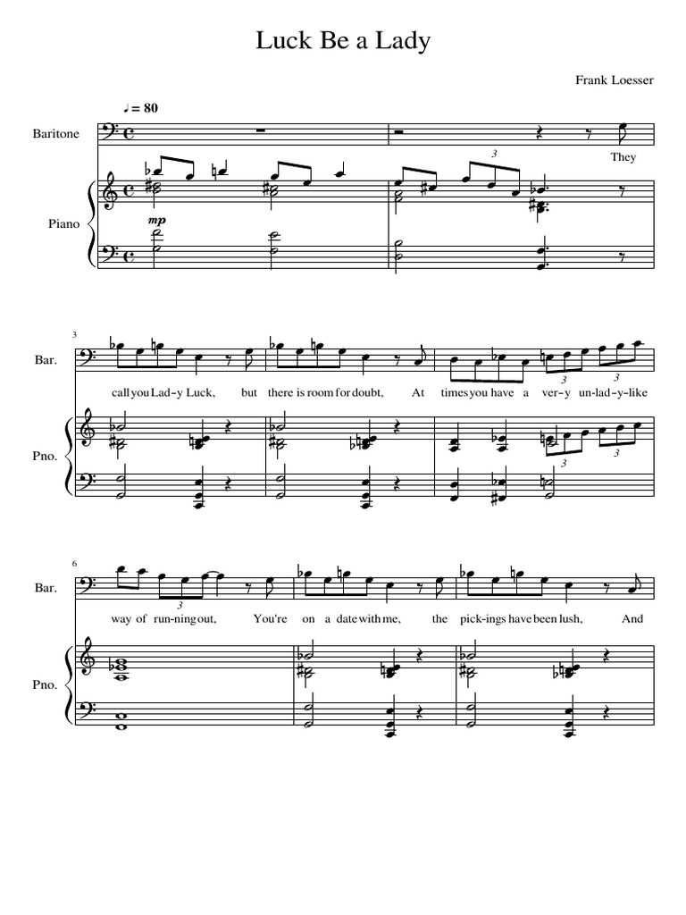 Luck Be A Lady | PDF