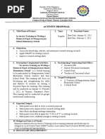 Activity Proposal On Culminating Program Immersion | PDF | Learning ...