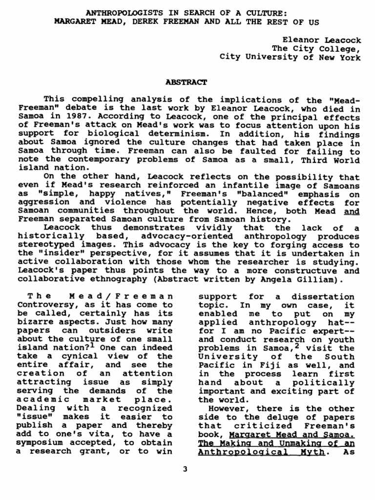 (Central Issues in Anthropology Vol. 8 Iss. 1) Eleanor Leacock ...