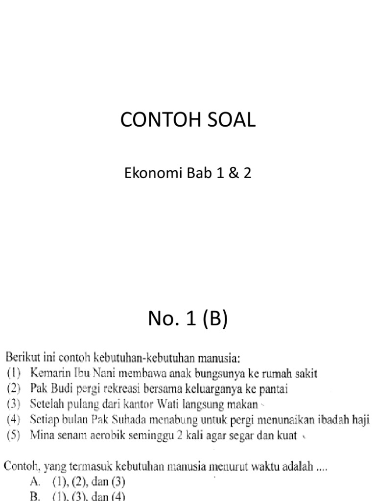 Contoh Soal EKO Bab 1 & 2 | PDF