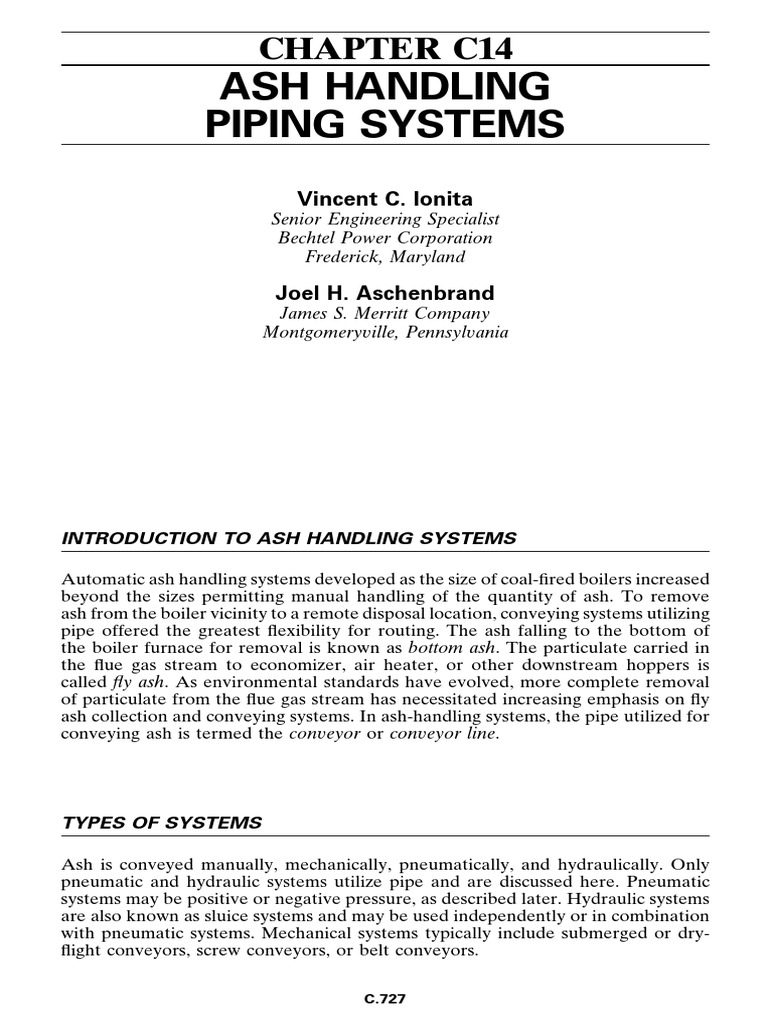 Ash Handling Systems Overview | PDF | Pipe (Fluid Conveyance) | Valve