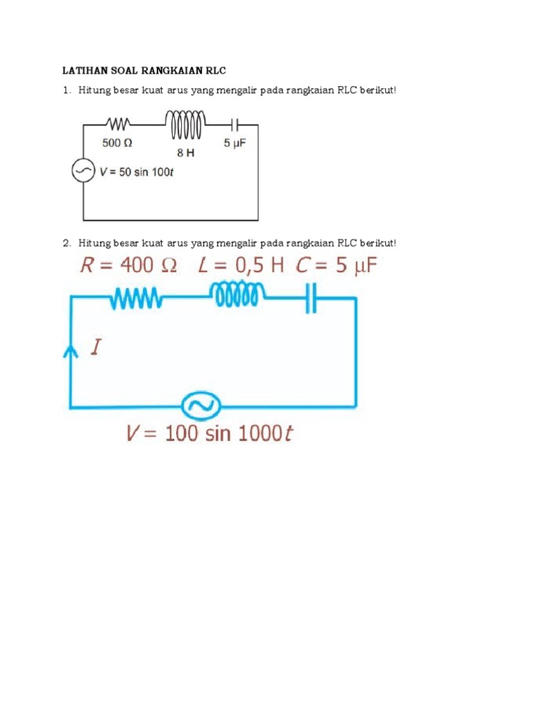Latihan Soal Rangkaian RLC | PDF