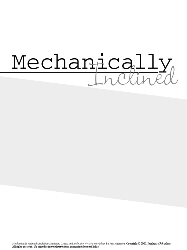 Mechanically Inclined | PDF | Adverb | Comma