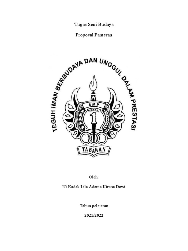 Proposal Pameran Seni SMPN 1 Tabanan | PDF | Seni