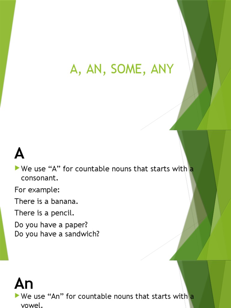 A, An, Some, Any | PDF