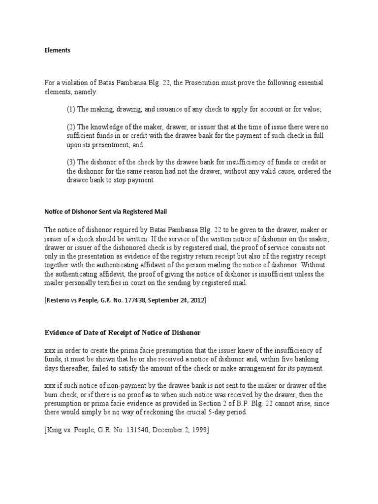 BP 22 Jurisprudence | PDF | Burden Of Proof (Law) | Evidence (Law)
