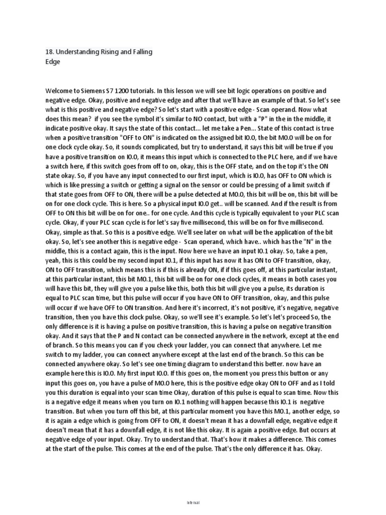 Positive and Negative Edge Transition | PDF | Programmable Logic ...