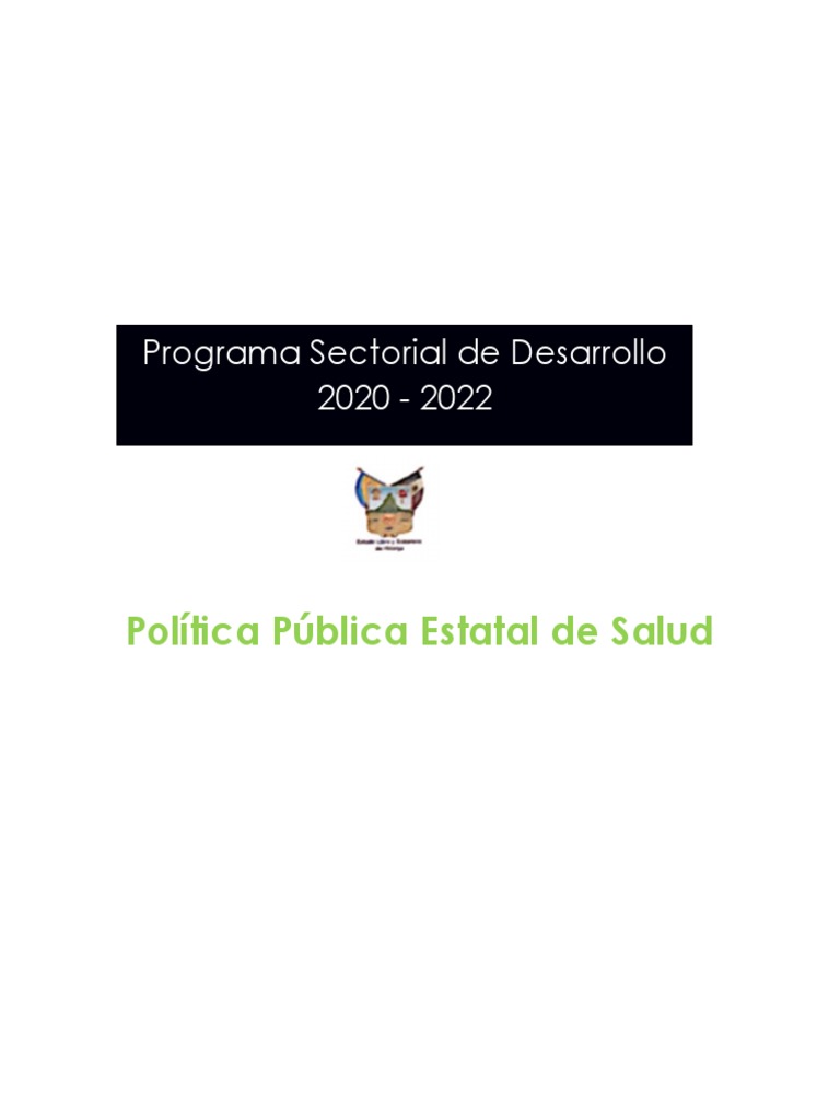 Programa Sectorial de Salud | PDF | Planificación | Obesidad