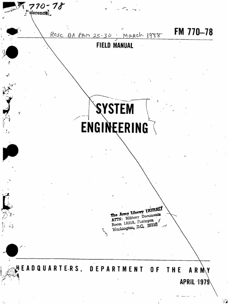 FM 770-78 (1979) - System Engineering | PDF | System | Systems Engineering