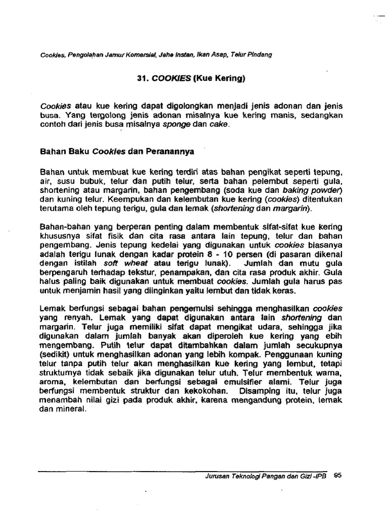 Tekno Pangan Cookies | PDF