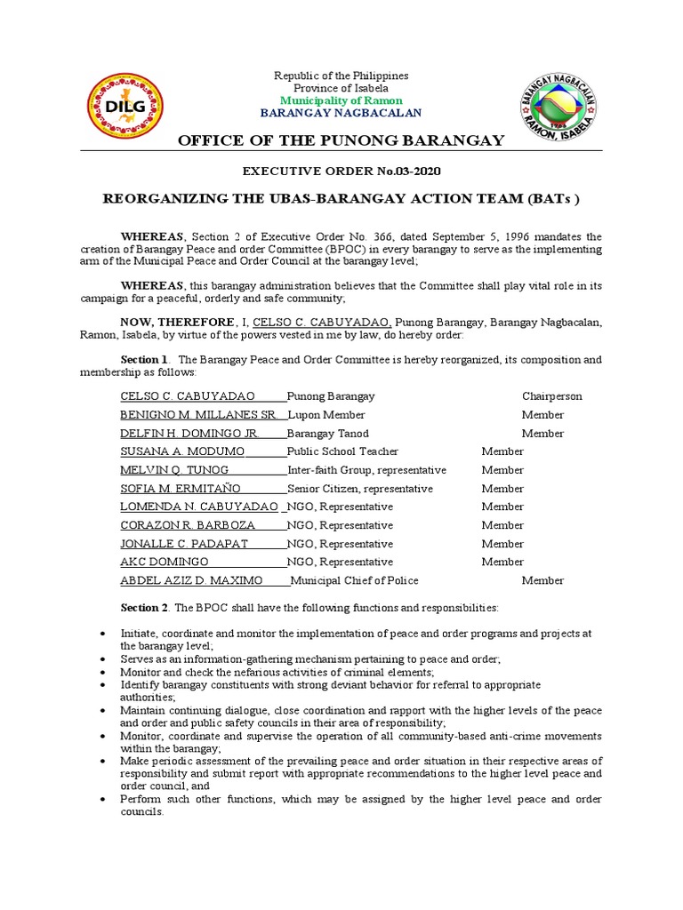 Office of The Punong Barangay | Download Free PDF | Government | Justice