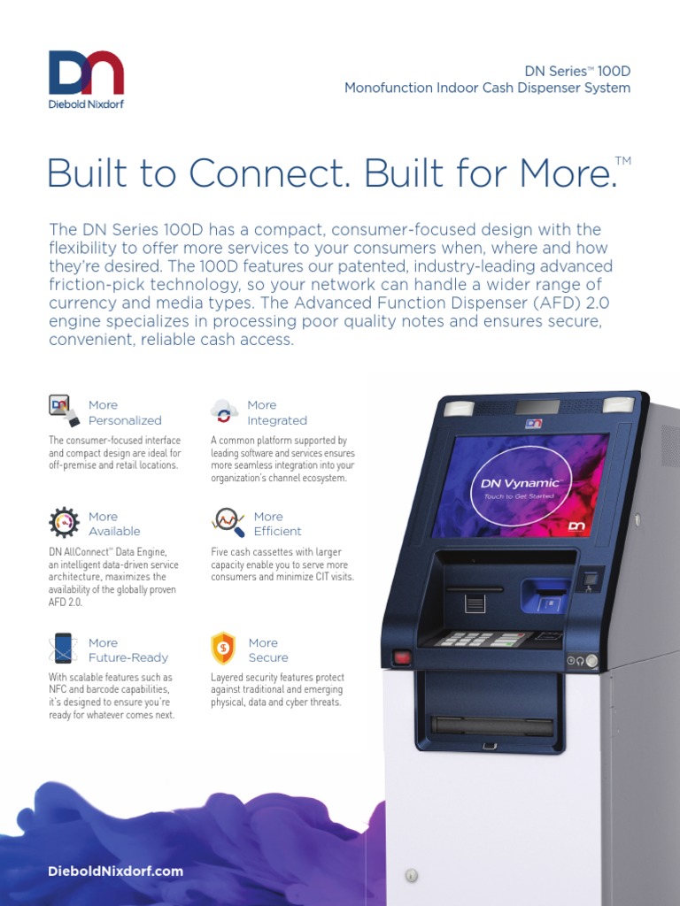 DN Series 100D Product Card | Download Free PDF | Automated Teller ...