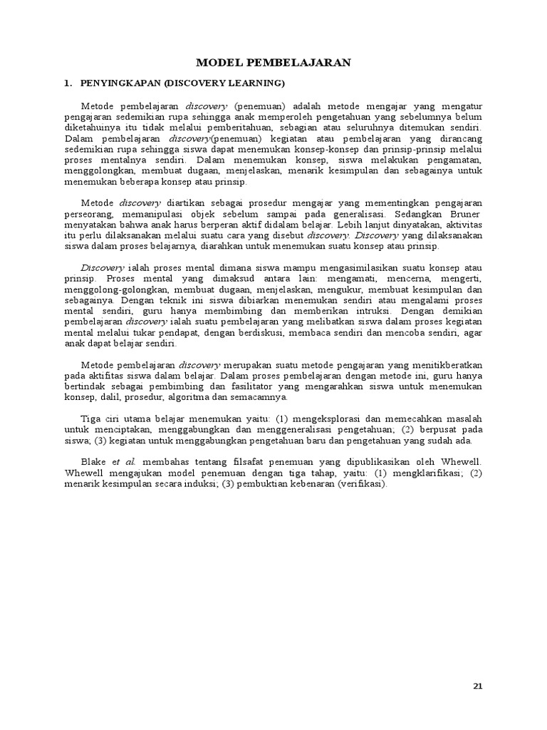 Model Pembelajaran | PDF