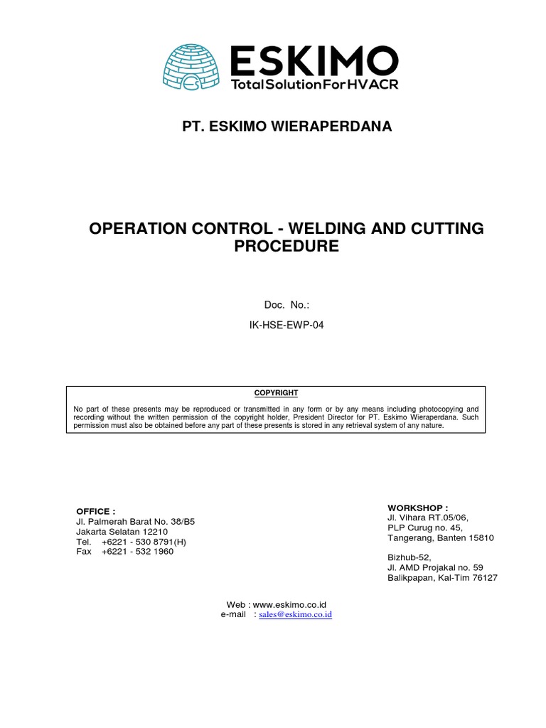 Welding and Cutting Procedure | PDF | Industrial Processes | Atmosphere