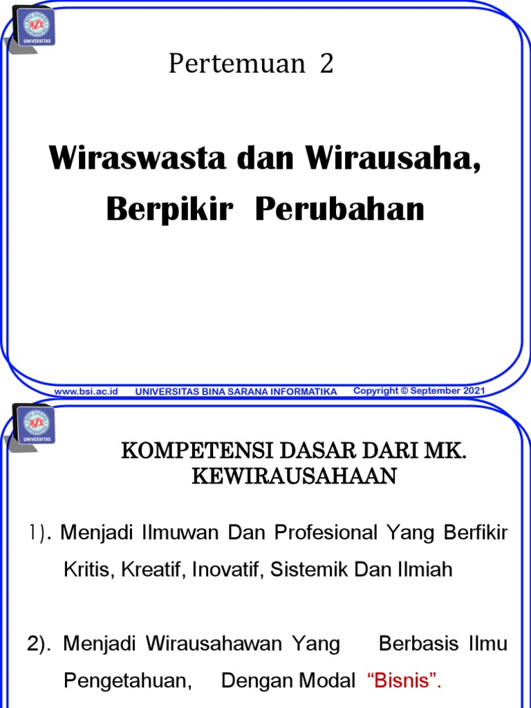 Perbedaan Wiraswasta dan Wirausaha | PDF | Karier & Perkembangan