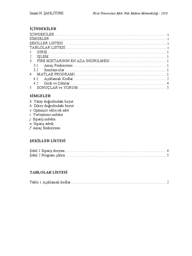 Optimizasyon MATLAB | PDF