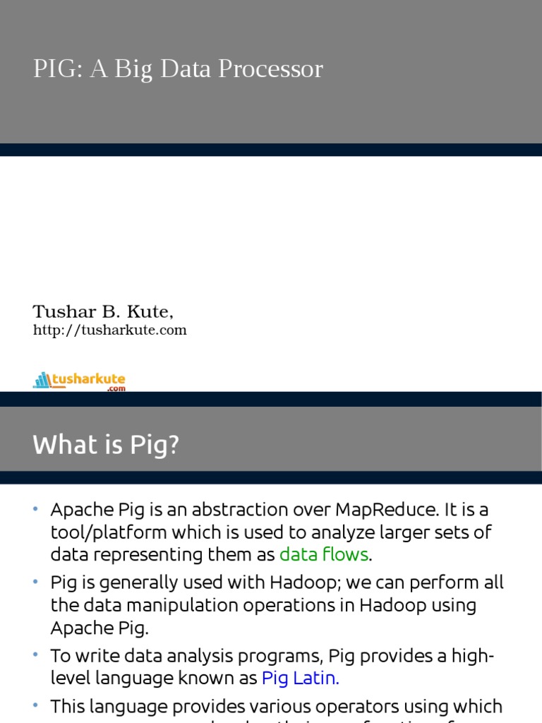 Apache Pig for Data Engineers | PDF | Apache Hadoop | Map Reduce