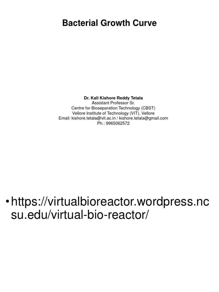 Bacterial Growth Kinetics | PDF | Bacteria | Growth Medium