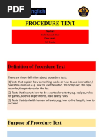 Procedure Text Definition, Generic Structures, Purposes, Language ...