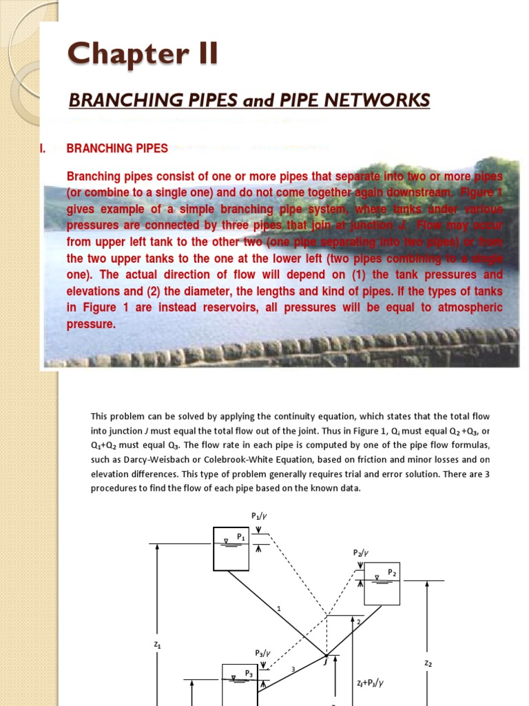 Chapter II-Branching and Pipe Net | PDF | Fluid Dynamics | Hydraulic ...