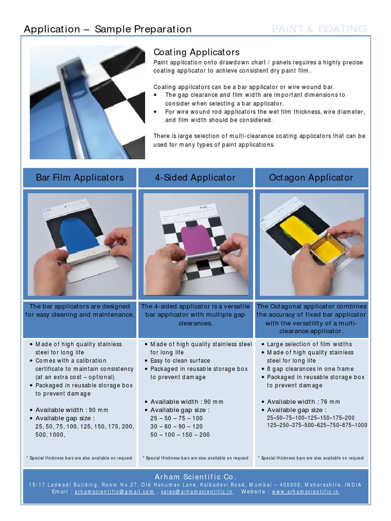Application - Sample Preparation: Coating Applicators | Download Free ...