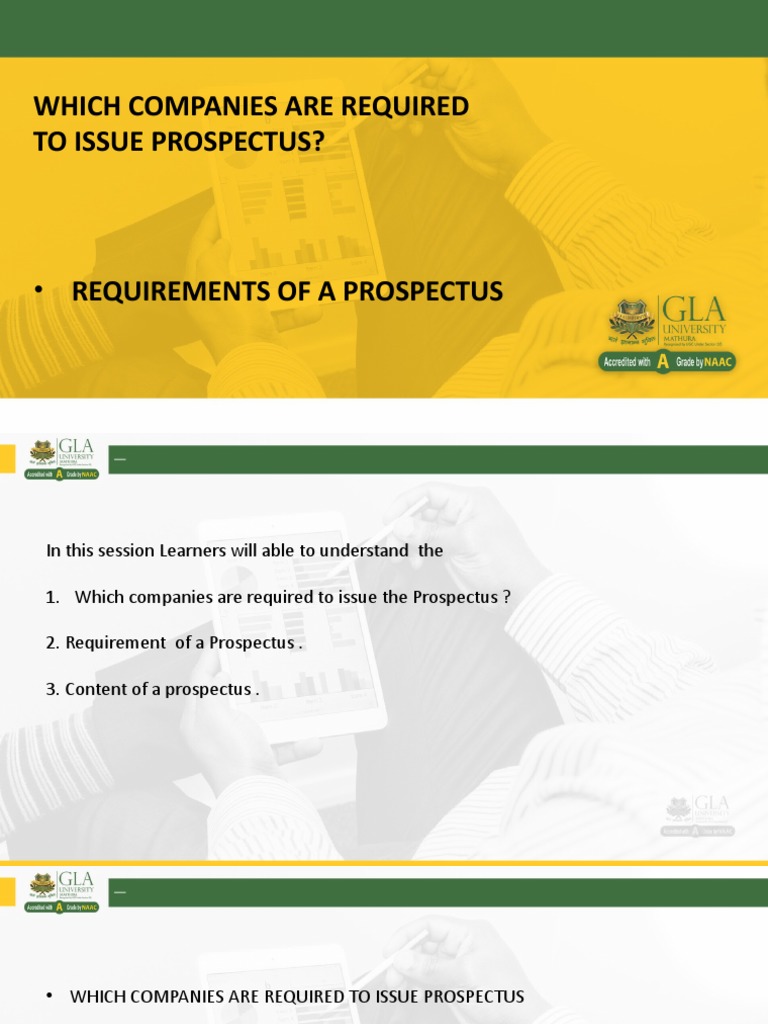 Which Companies Are Required To Issue Prospectus?: - Requirements of A ...