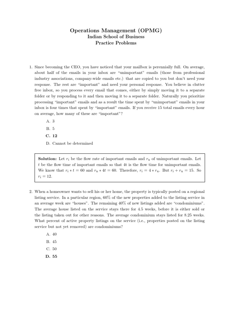 Additional Practice Problems - Solutions | PDF | Standard Deviation
