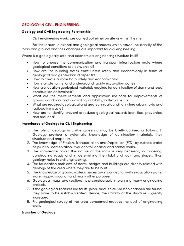 Geology in Civil Engineering | PDF | Aquifer | Plate Tectonics