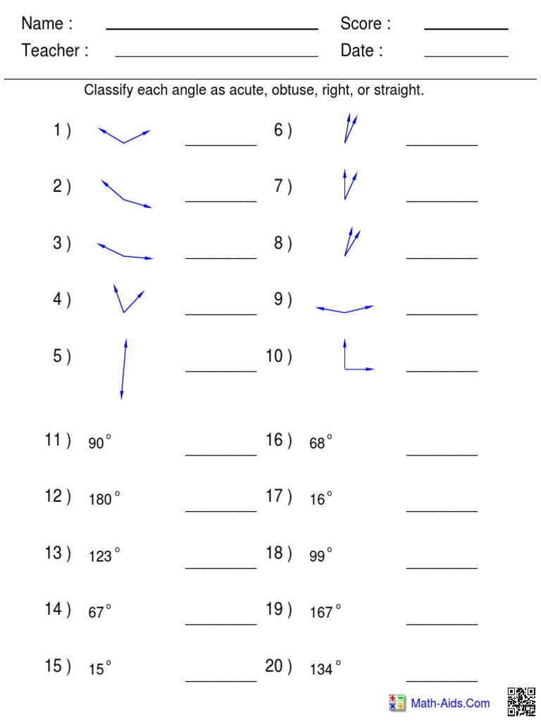 Types of Angles 1 | PDF | Angle | Elementary Geometry