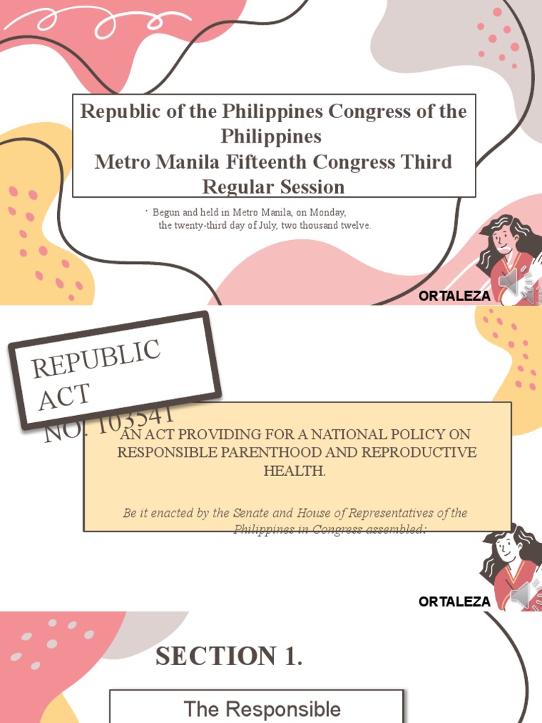 Ra No. 10354 | PDF | Reproductive Health | Maternal Death