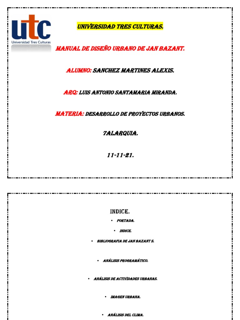 Manual de Diseño Urbano de Jan Bazant. | PDF | Clima | Diseño