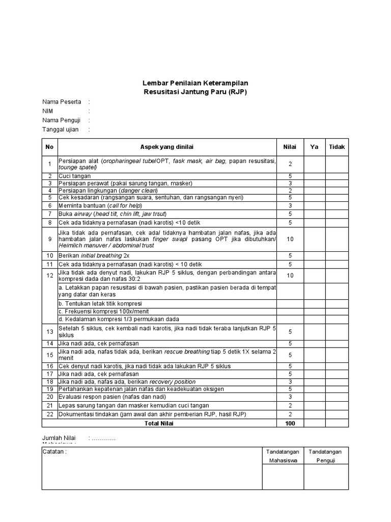 Format Skill RJP | PDF