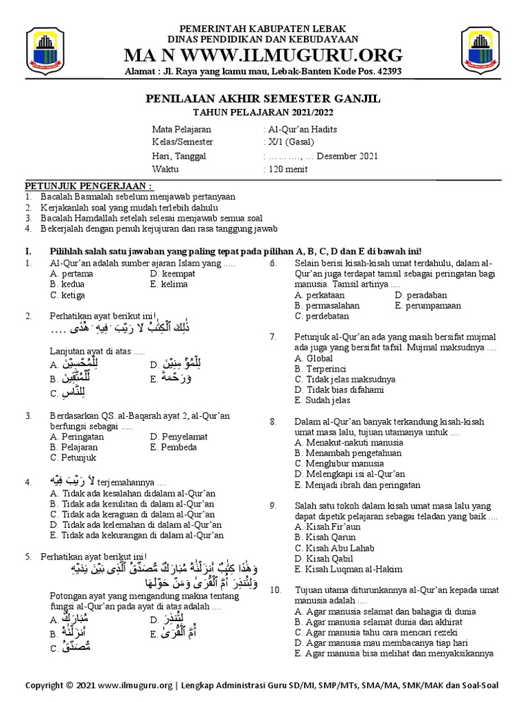 PAS I Qurdis X | PDF