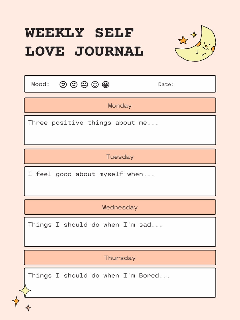 Weekly Self Love Journal | PDF