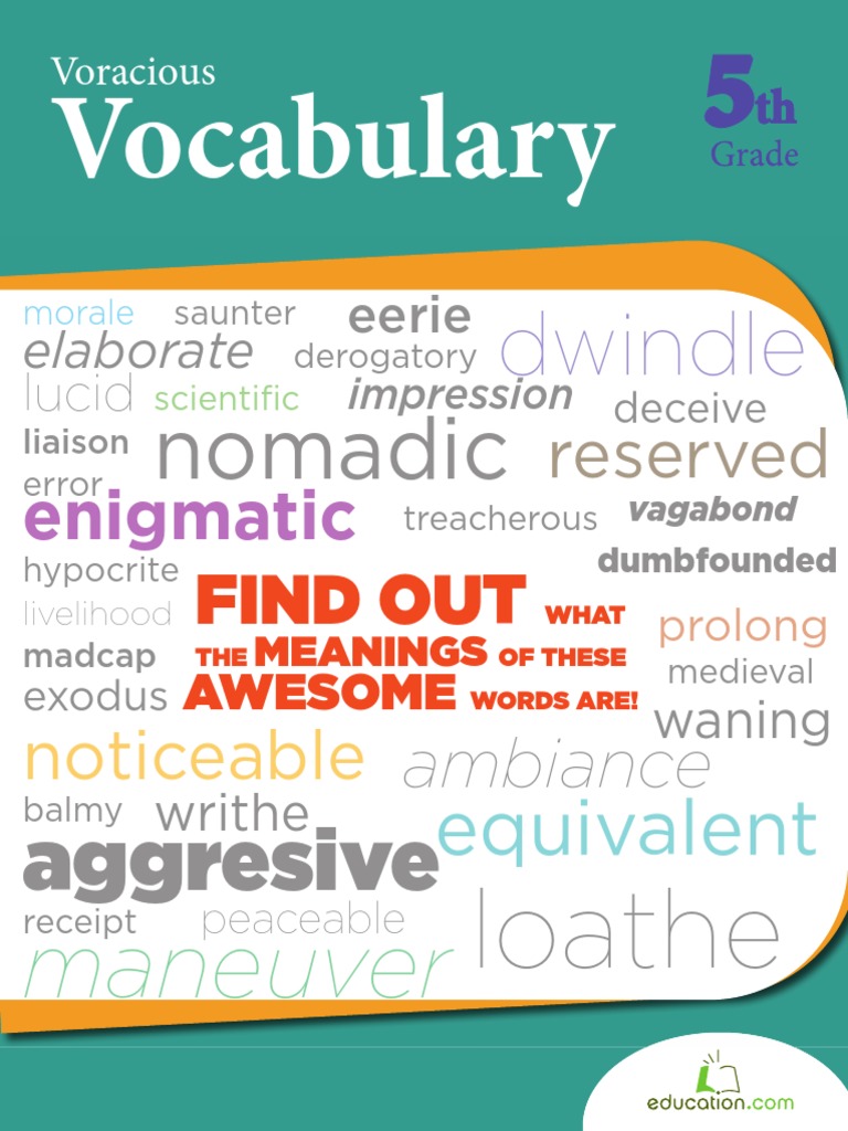 Voracious Vocabulary Grade 5 Reading and Writing Workbook | PDF | Verb