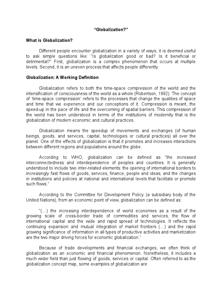 Lesson 1 Globalization | PDF | Globalization | Economies