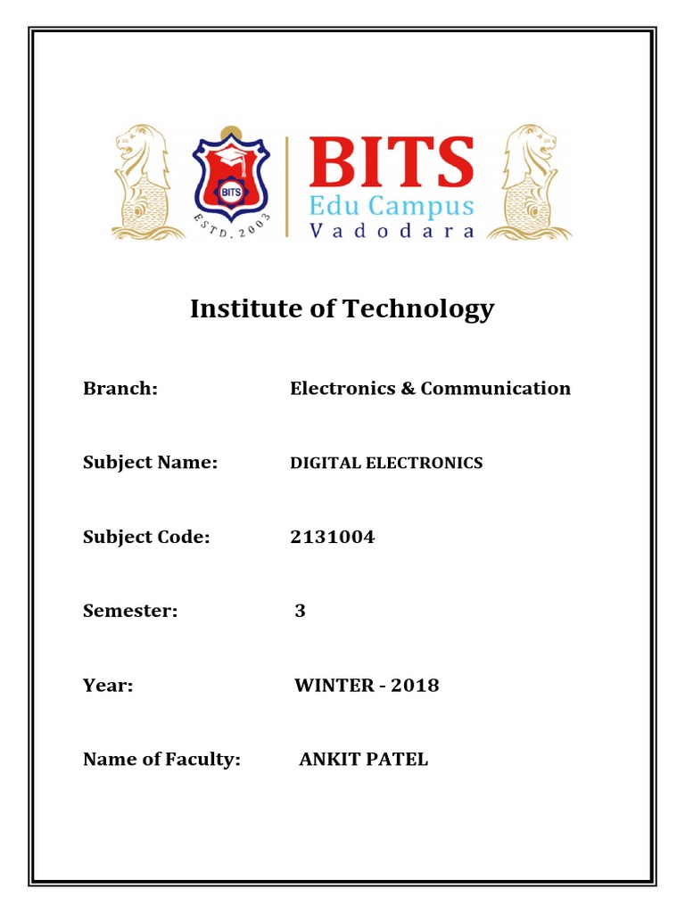 Course File Cover Page | PDF