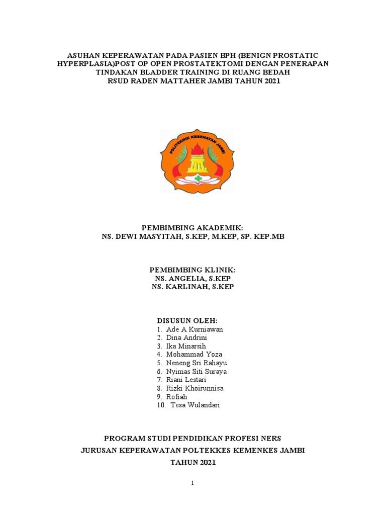 Bagi LAPORAN ASUHAN KEPERAWATAN BPH | PDF