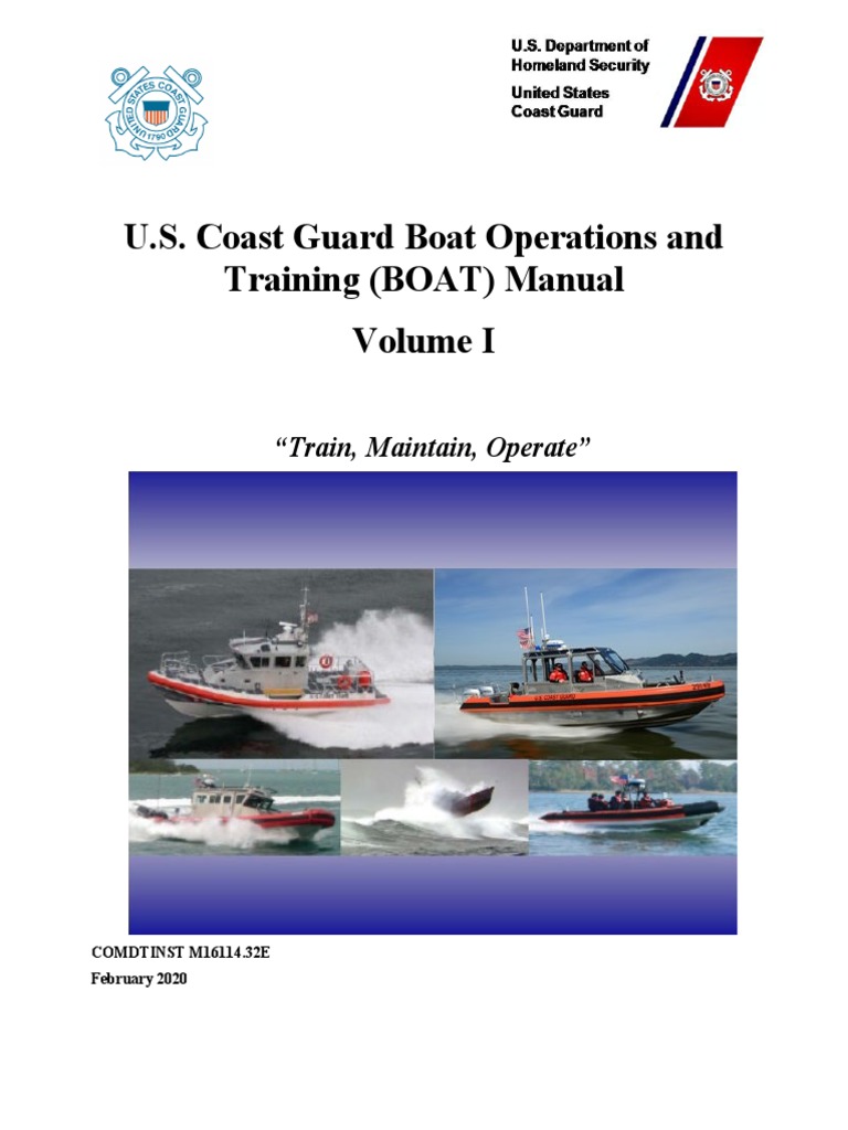 USCG Boat Operations Manual Volume I | PDF | National Environmental ...