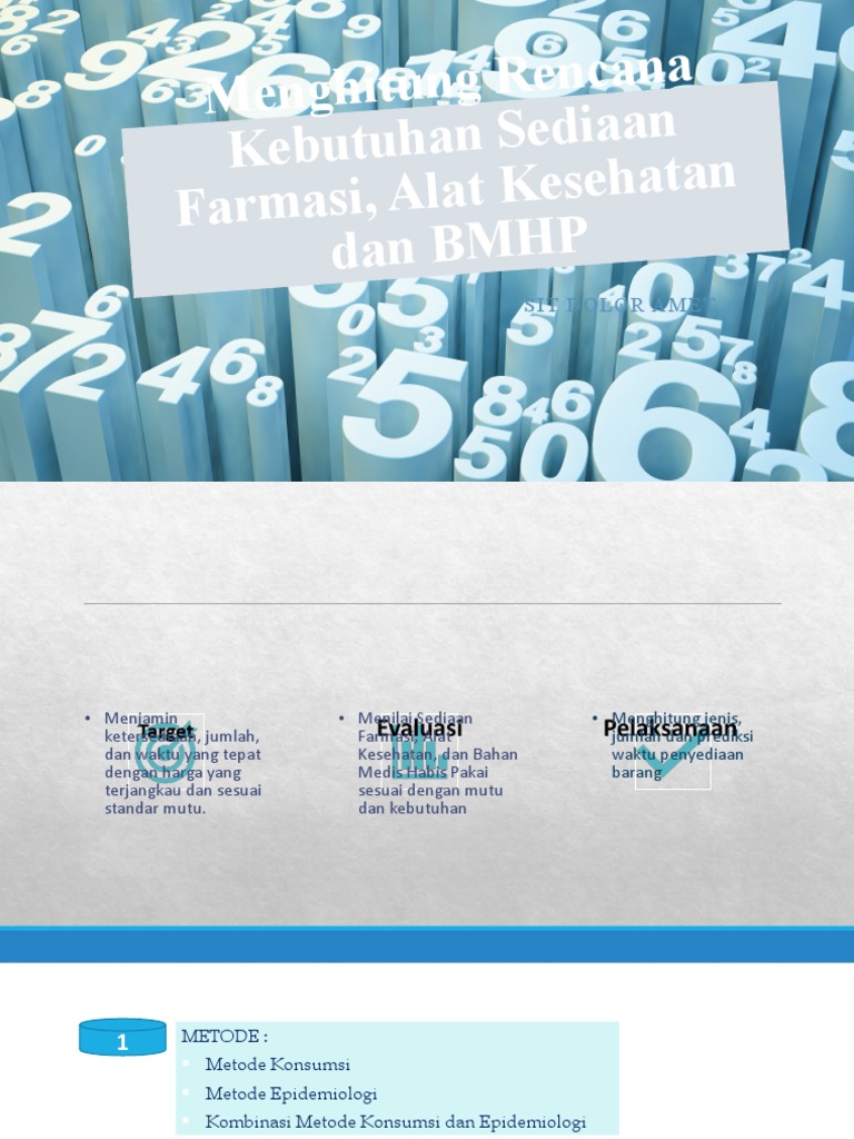 Menghitung Rencana Kebutuhan Sediaan Farmasi, Alat Kesehatan Dan BMHP | PDF