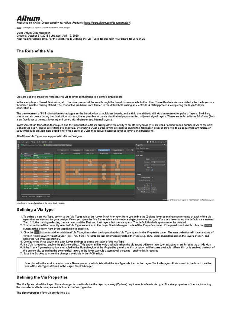 The Role of The Via: Home Defining The Via Types For Use With Your ...