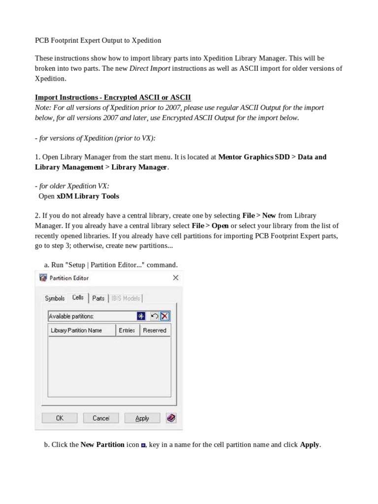 PCB Footprint Expert Output To Xpedition | PDF | Directory (Computing ...