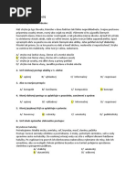 Slovesá - Tematický Test | PDF
