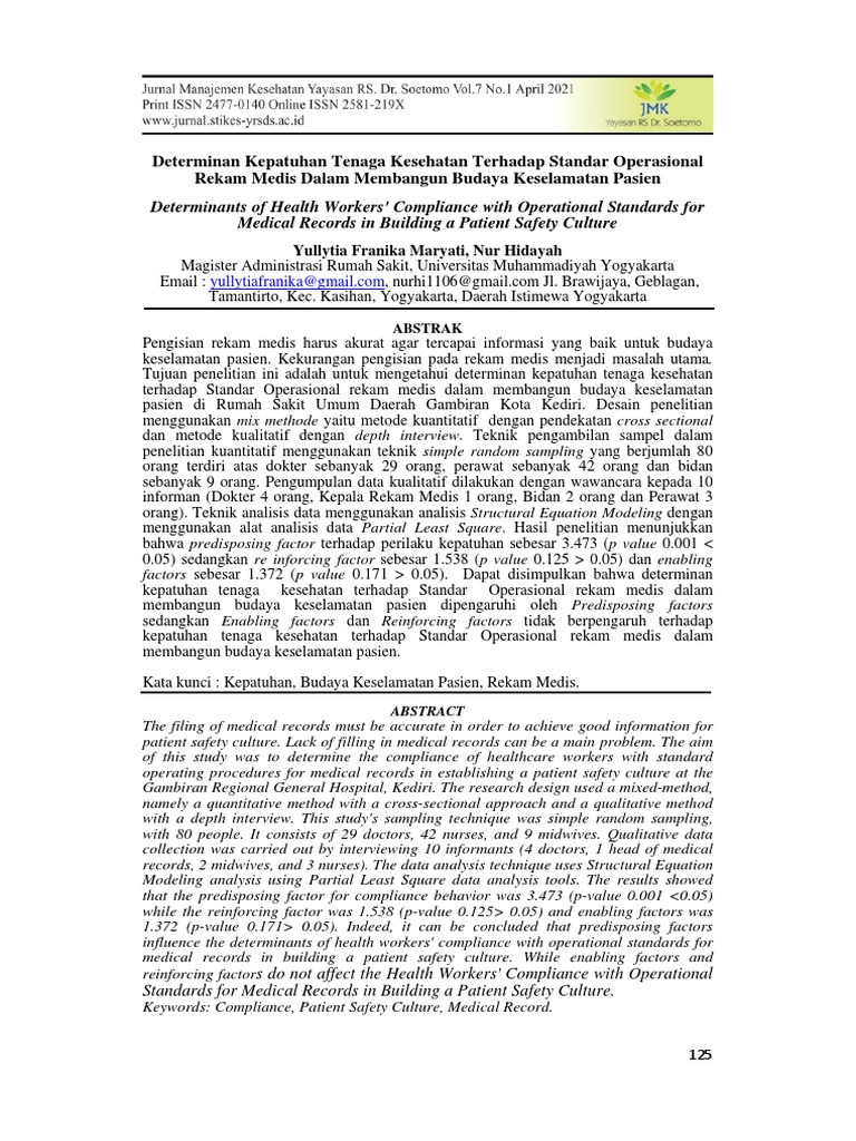 Kepatuhan Tenaga Kesehatan | PDF | Pengembangan Diri | Kesehatan Holistik