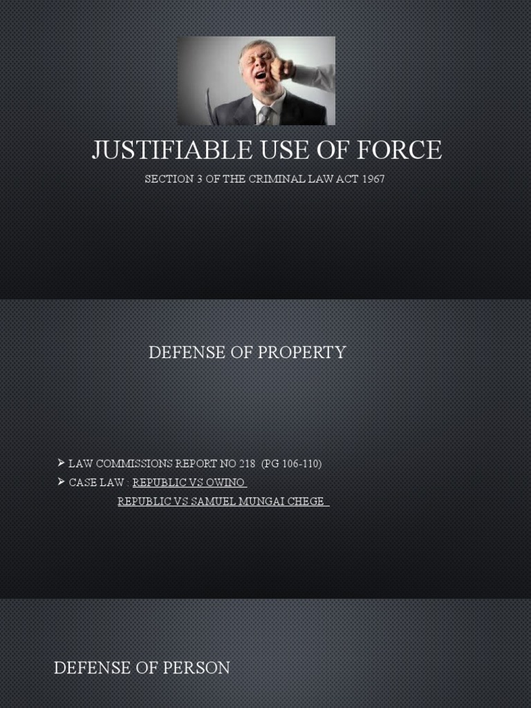 Justifiable Use of Force | PDF