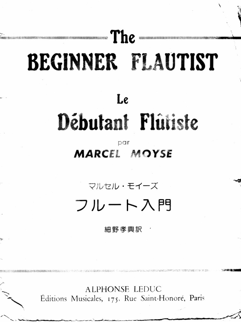 Vdocument - in Marcel Moyse Beginner Flautist The | PDF