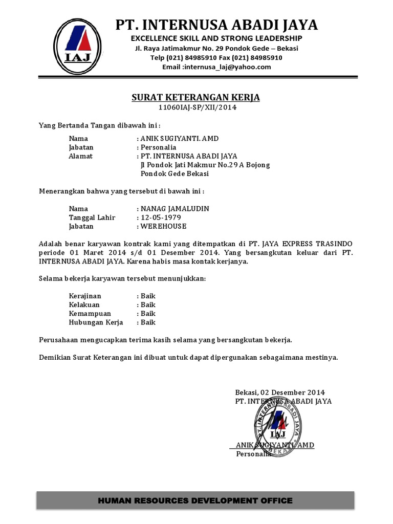 PT. Internusa Abadi Jaya | PDF PT. Internusa Abadi Jaya | PDF