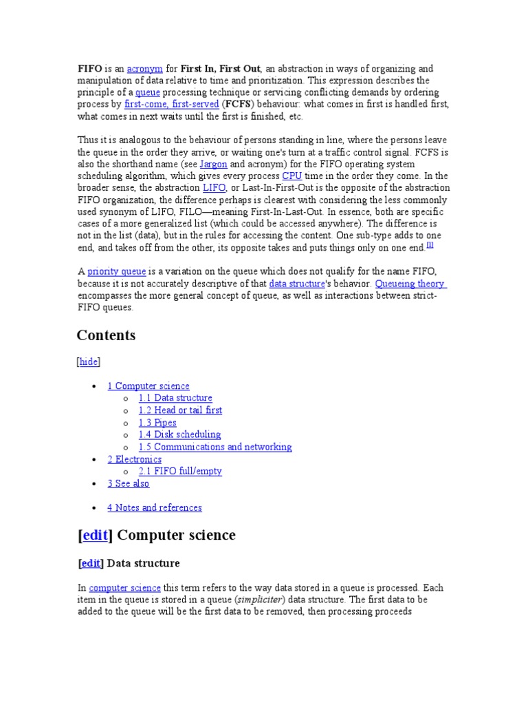 Fifo | PDF | Computer Engineering | Computer Architecture