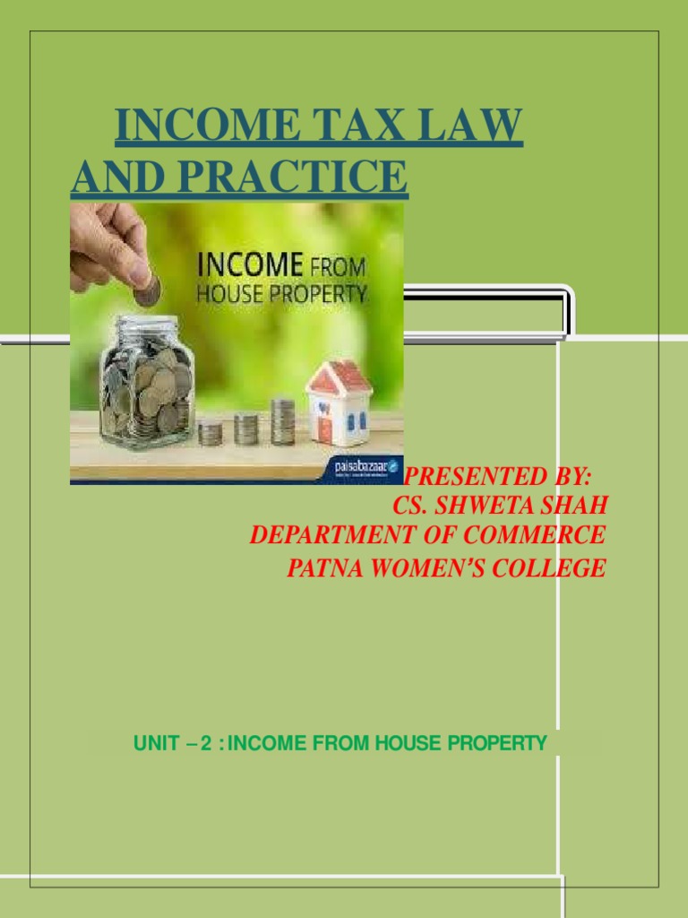 House Property-Income Tax | PDF | Tax Deduction | Loans